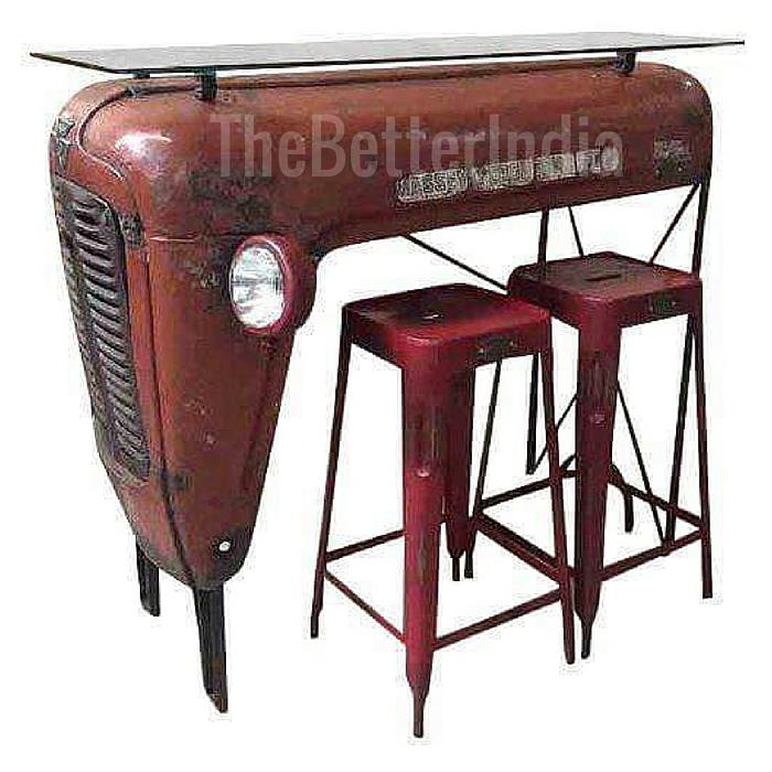 Sofa from an Ambassador, Table from a Tractor - Magic from Recycling!