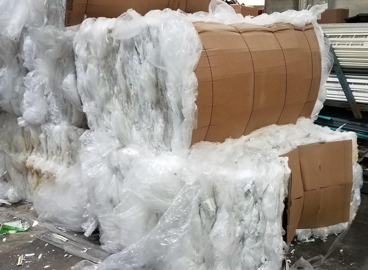 Live Load or Semi-Trailer Pickup of Baled LDPE Film