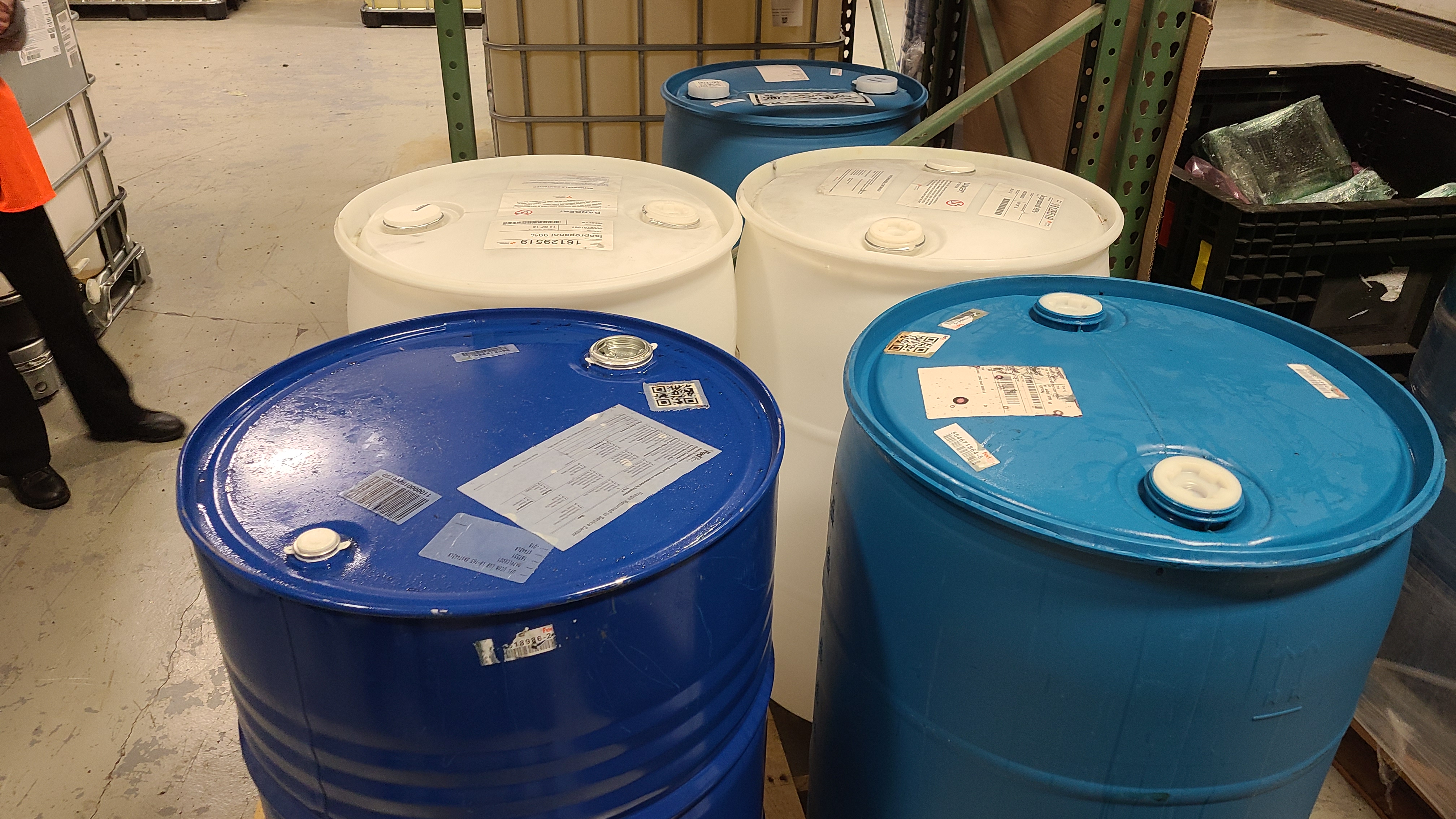 55-Gallon Plastic Drums/IBC Totes for Recycling
